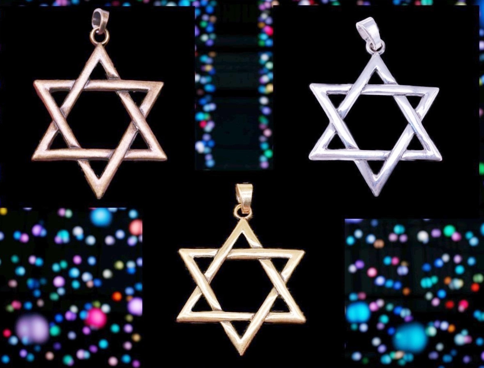 Large Star of David Pendant Necklace Long Statement Necklace for Her ...