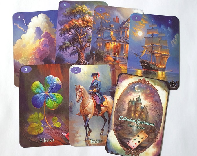 Golden Venetian Lenormand Oracle Divination Cards, Unique Illustrated ...