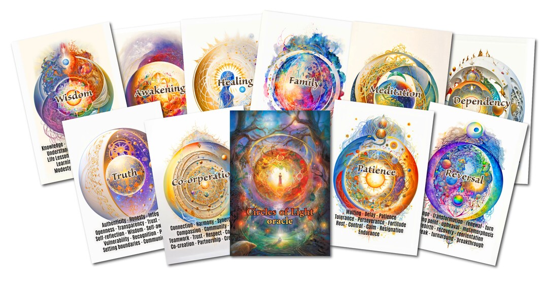 Circles of Light Oracle - 350 Grams Glossy - Bridge Format - Etsy