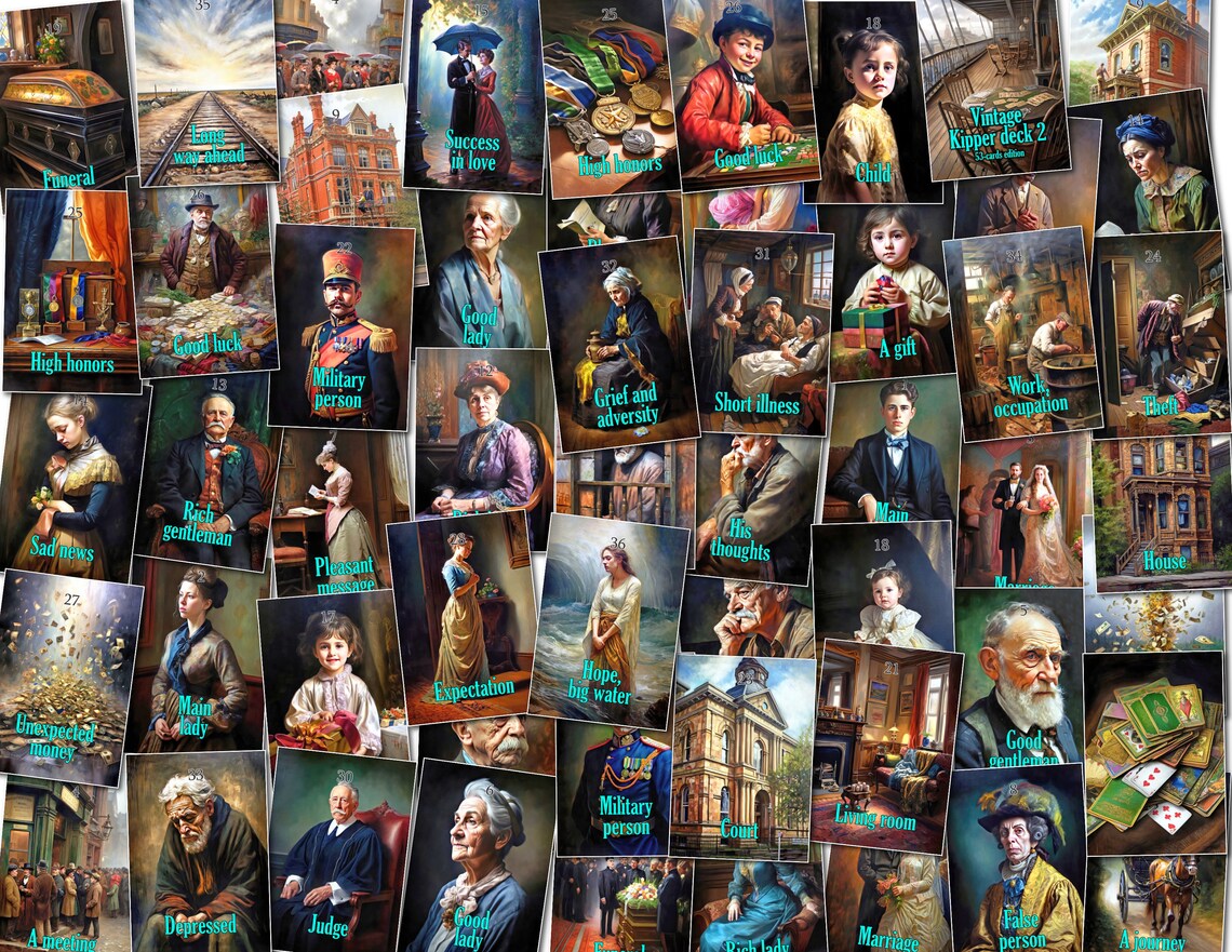 Vintage Kipper Deck 2 English Version - Etsy