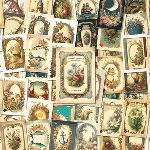 Vintage Lenormand - 350 Grams Glossy - Bridge Format - Etsy