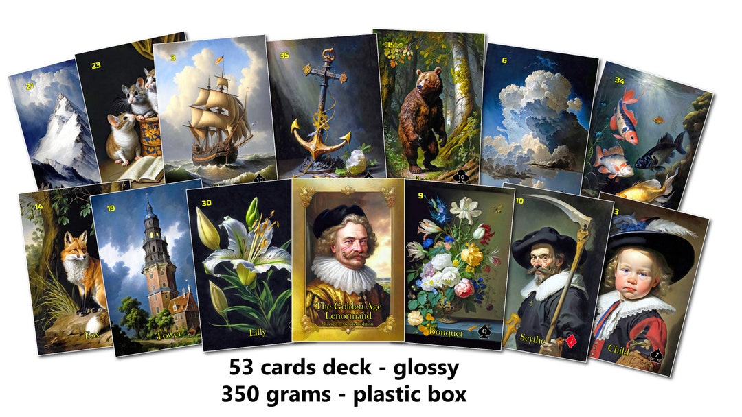 Golden Age Lenormand - Glossy - 350 Grams - Etsy