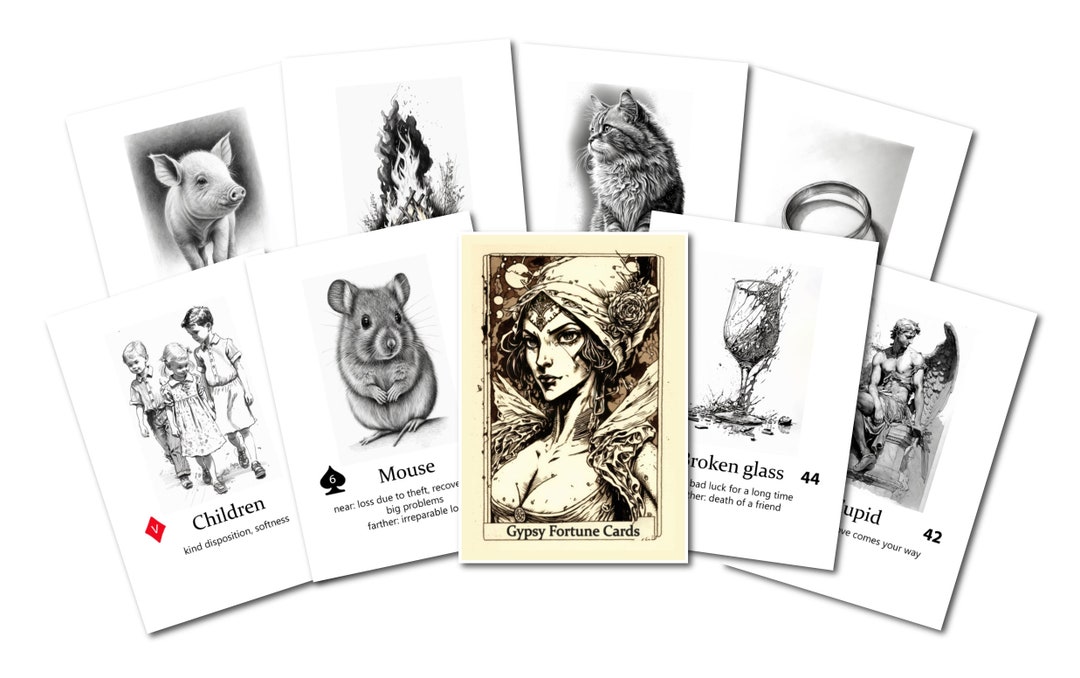 Gypsy Fortune Telling Cards - 350 Grams Glossy - Etsy