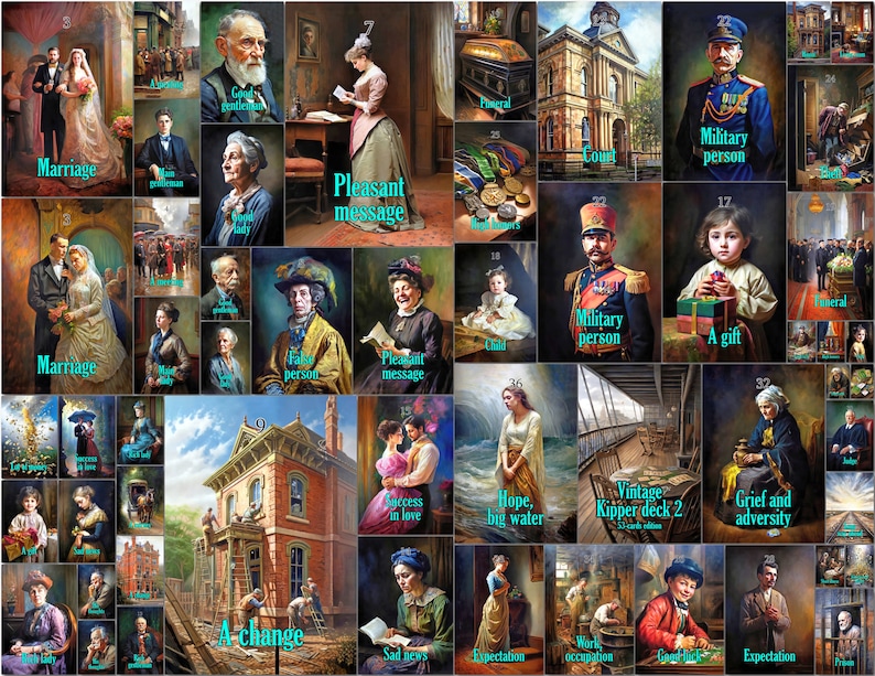 Vintage Kipper Deck 2 English Version - Etsy