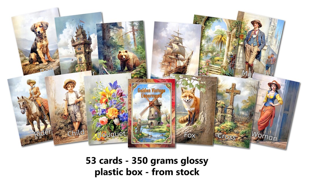 Golden Vintage Lenormand - 350 Grams Glossy - Etsy