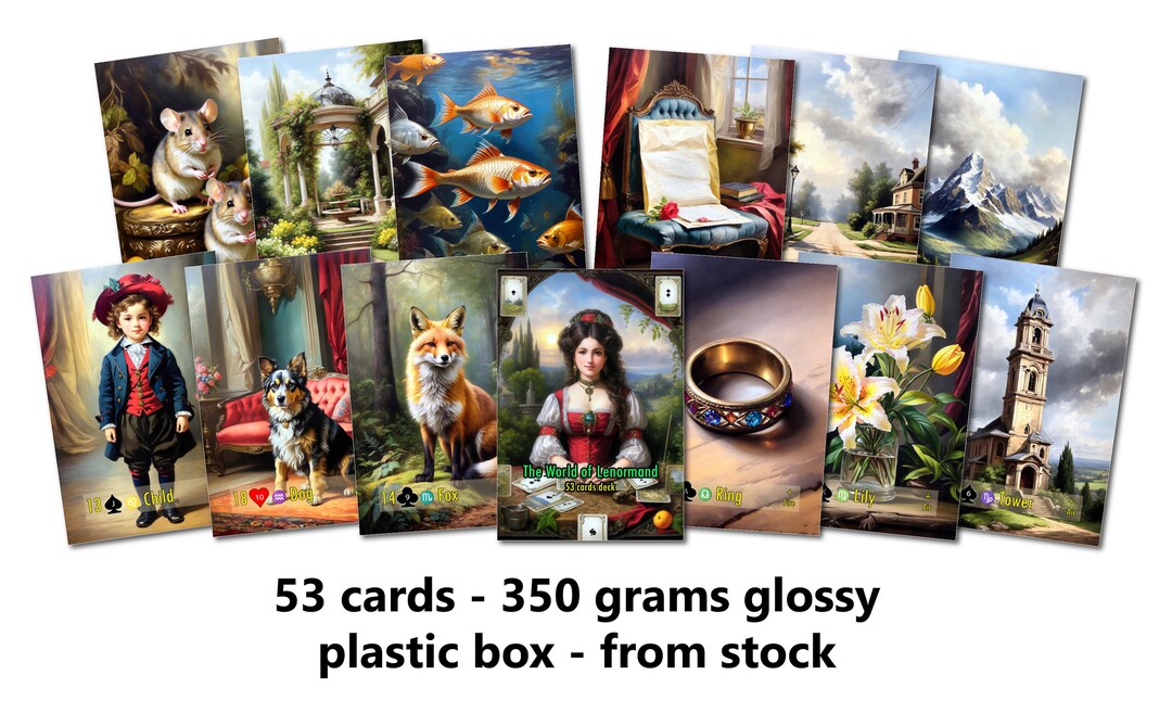 The World of Lenormand - 350 Grams Glossy - Bridge Format - Etsy Canada