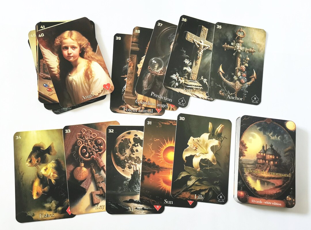 Extended Lenormand White Edition Glossy 350 Grams - Etsy