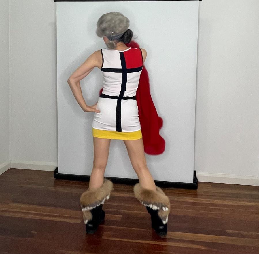 Mondrian Handmade Summer Dress Geometric Mondrian Dress 1960s Shift ...