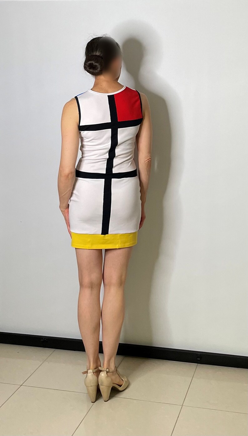 Mondrian Handmade Summer Dress Geometric Mondrian Dress 1960s Shift ...
