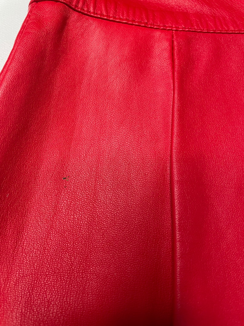 1980s Red Leather Mermaid Fishtail Skirt Trumpet Skirt 80s Leather ...