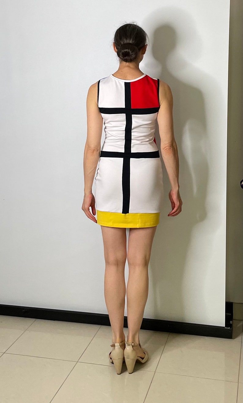 Mondrian Handmade Summer Dress Geometric Mondrian Dress 1960s Shift ...