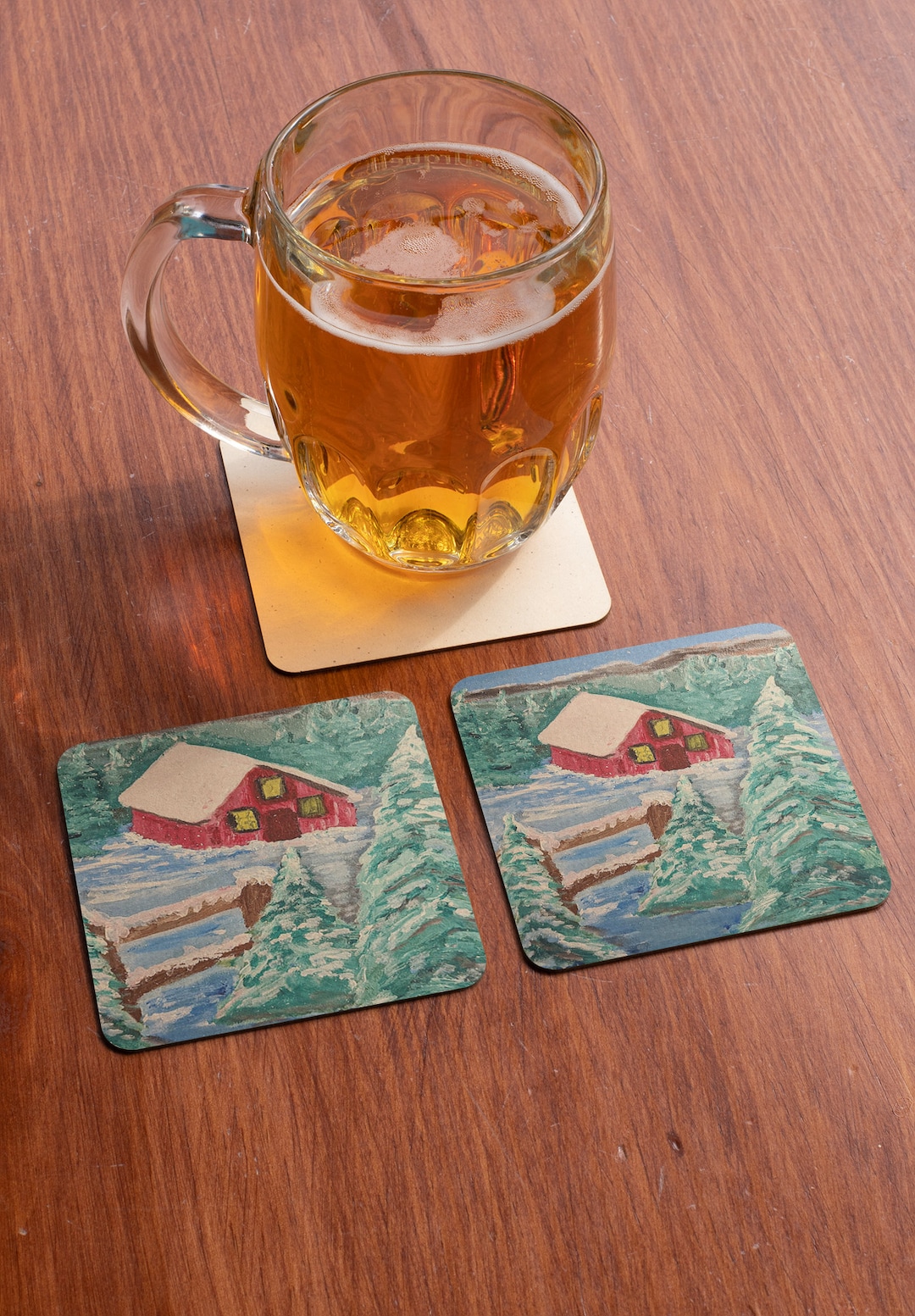 Personalized Christmas Coasters | Festive Table Décor | Custom Holiday ...