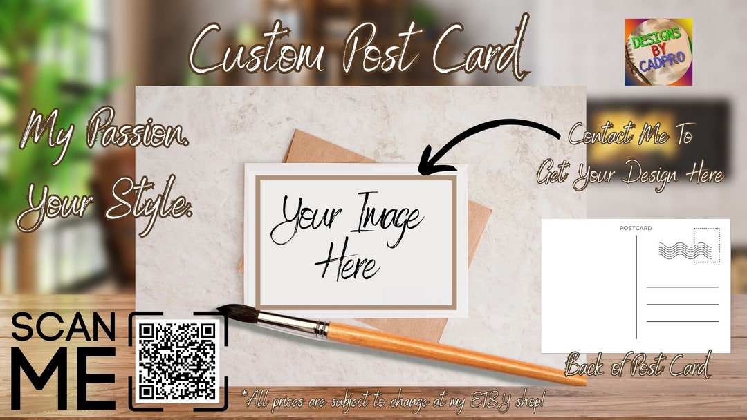 Custom Photo Postcard, Personalized Print Design (4x6 In) - Etsy