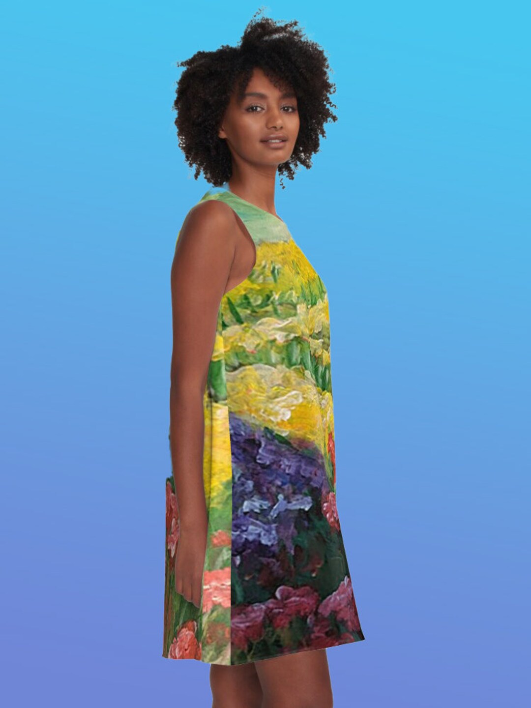 Floral Graphic A-line Dress | Oversized Comfy Summer Dress - Etsy