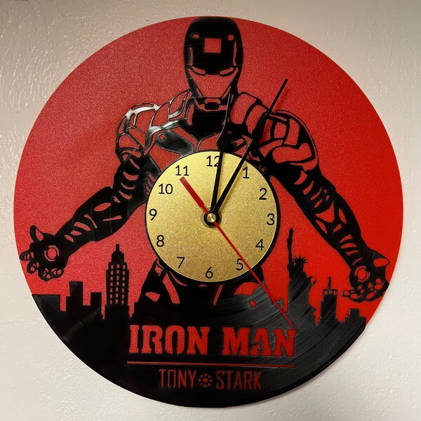 Iron Man Vinyl Record Clock - Etsy