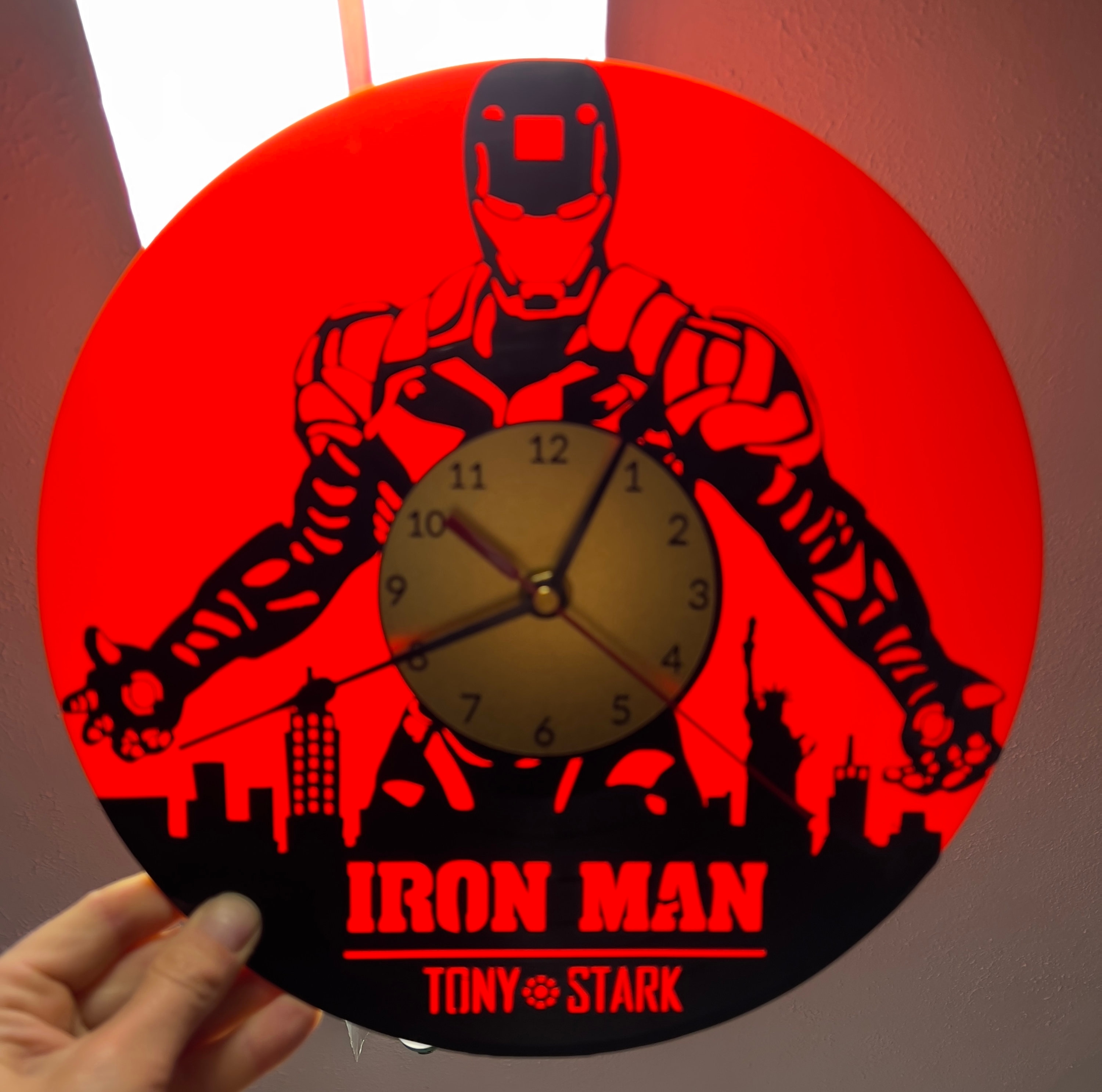 Iron Man Wall Clock 12 Made From Real Vinyl Record Amazing Looking ...