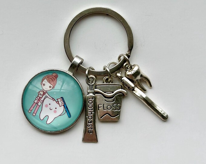 Dentist Keychain for Dental Hygienist and Dentists- K150- Teeth ...