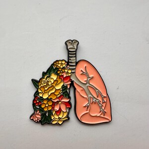 Floral Lung Enamel Pin: Medical Gift for Healthcare Workers - Etsy