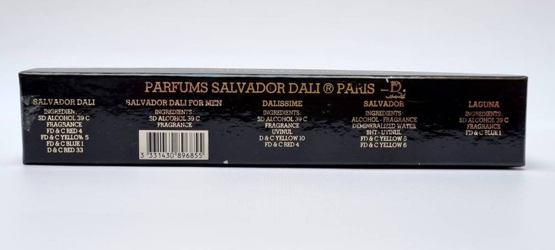 Salvador Dali Miniature Perfume Bottles 1990 Vintage Mint Iconic 5 Mini ...