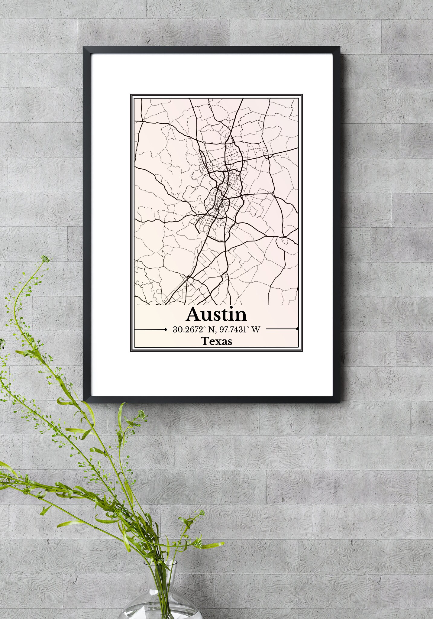 Austin Map, Austin Map Print, Austin Print, Austin Poster, Austin City ...