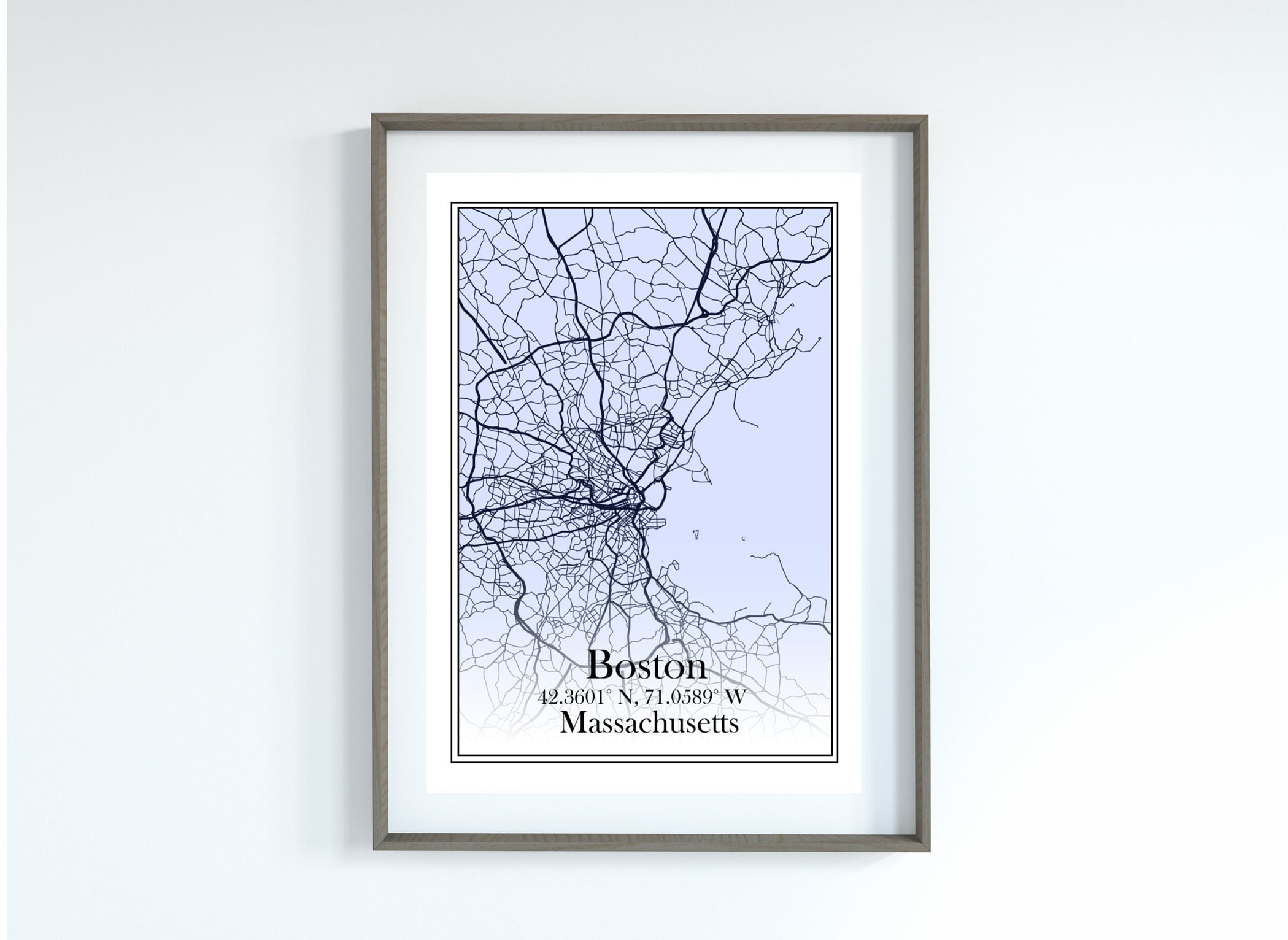 Boston Map, Boston Map Print, Boston Print, Boston Poster, Boston City ...