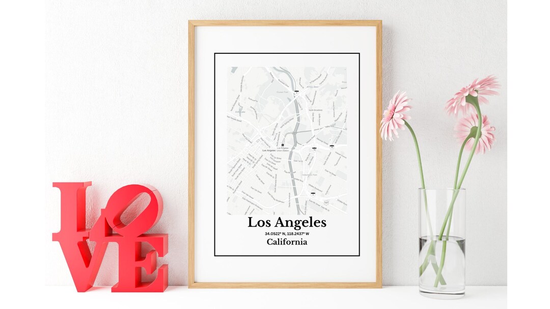 Los Angeles Map, LA Map Print, Los Angeles Print, LA Poster, Los ...