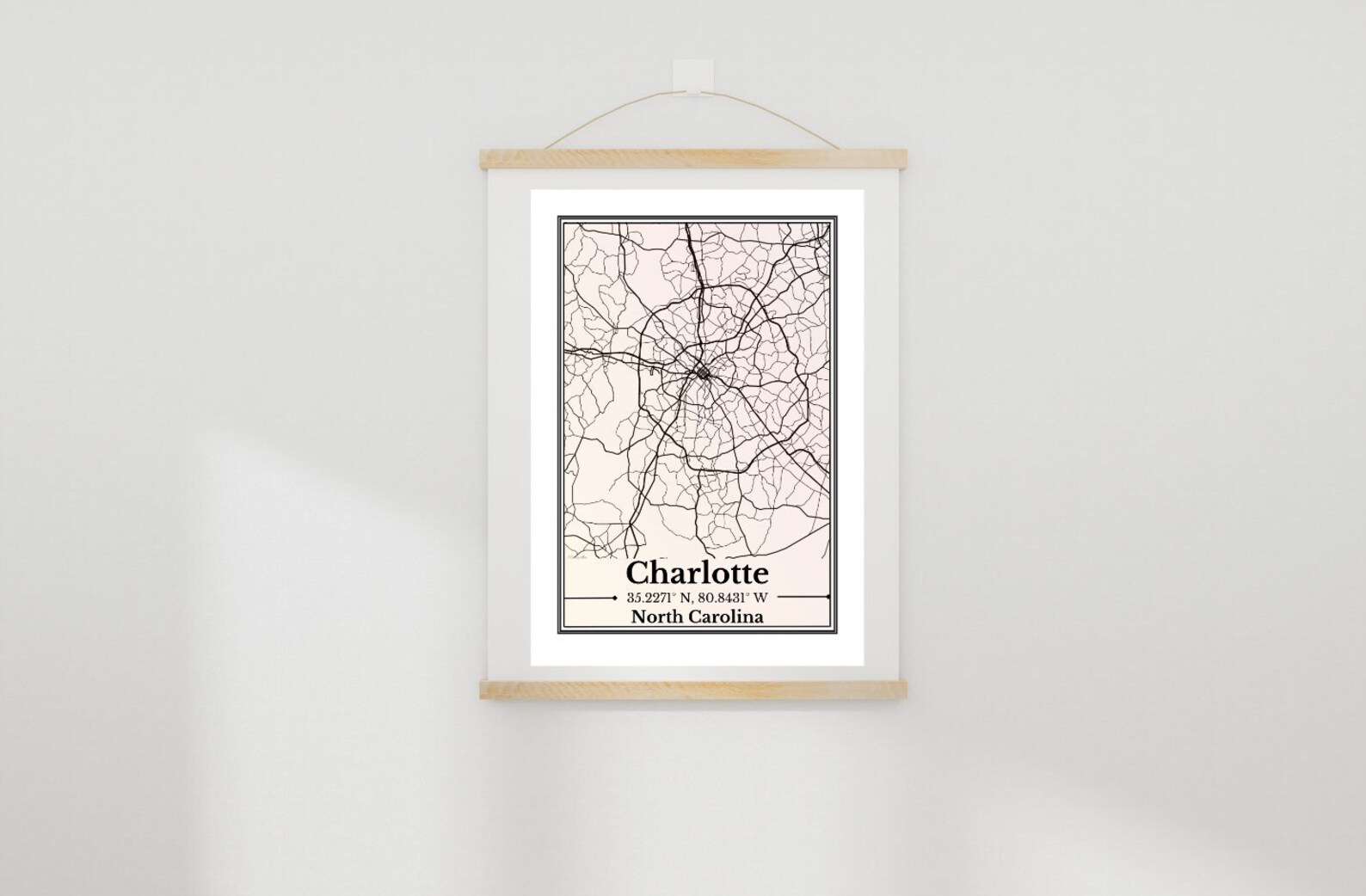 Charlotte Map, Charlotte Map Print, Charlotte Print, Charlotte Poster ...