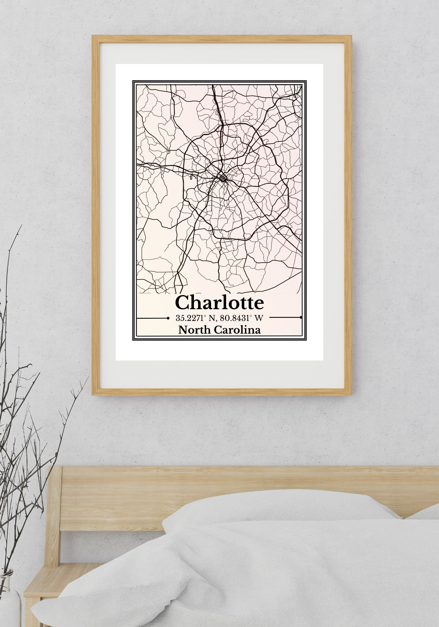 Charlotte Map, Charlotte Map Print, Charlotte Print, Charlotte Poster ...