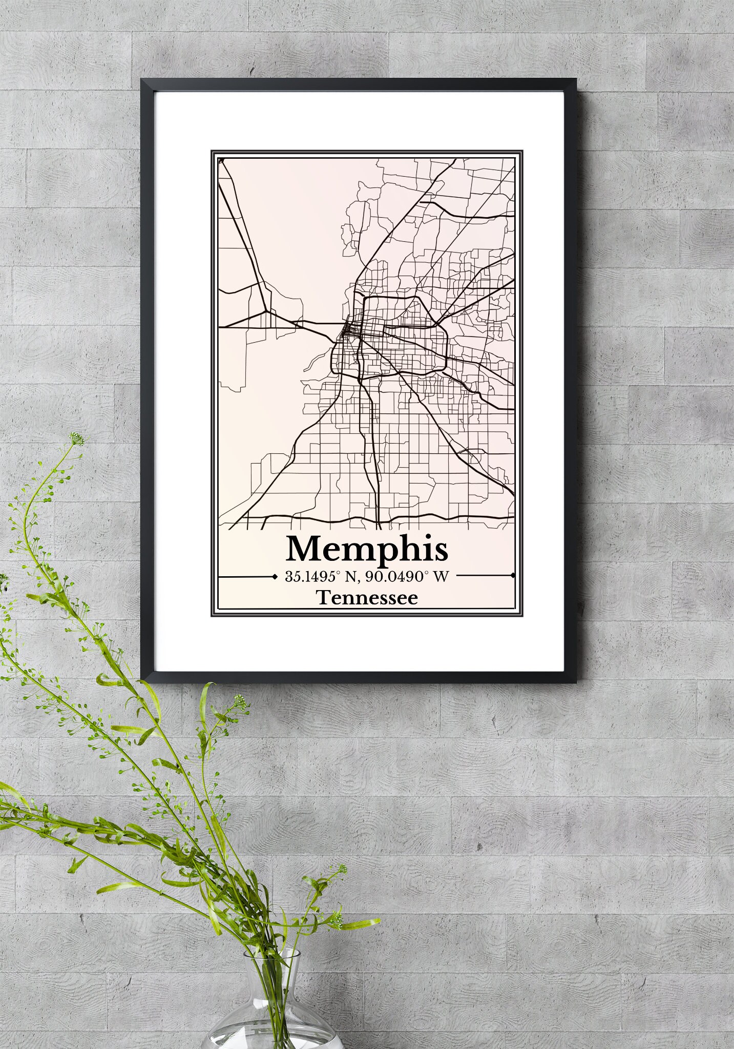 Memphis Map, Memphis Map Print, Memphis Print, Memphis Poster, Memphis ...