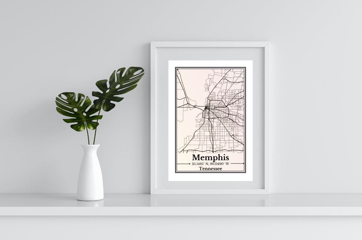 Memphis Map, Memphis Map Print, Memphis Print, Memphis Poster, Memphis ...