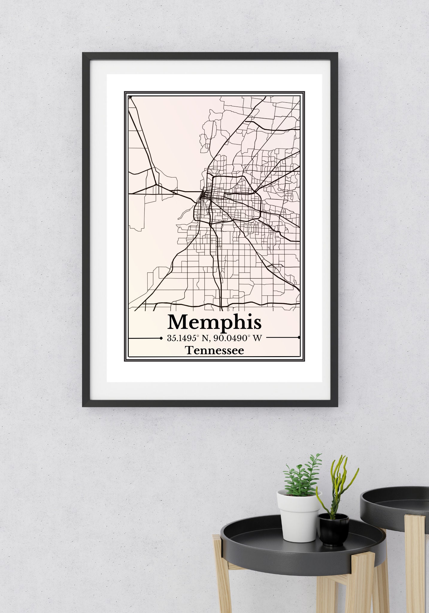 Memphis Map, Memphis Map Print, Memphis Print, Memphis Poster, Memphis ...