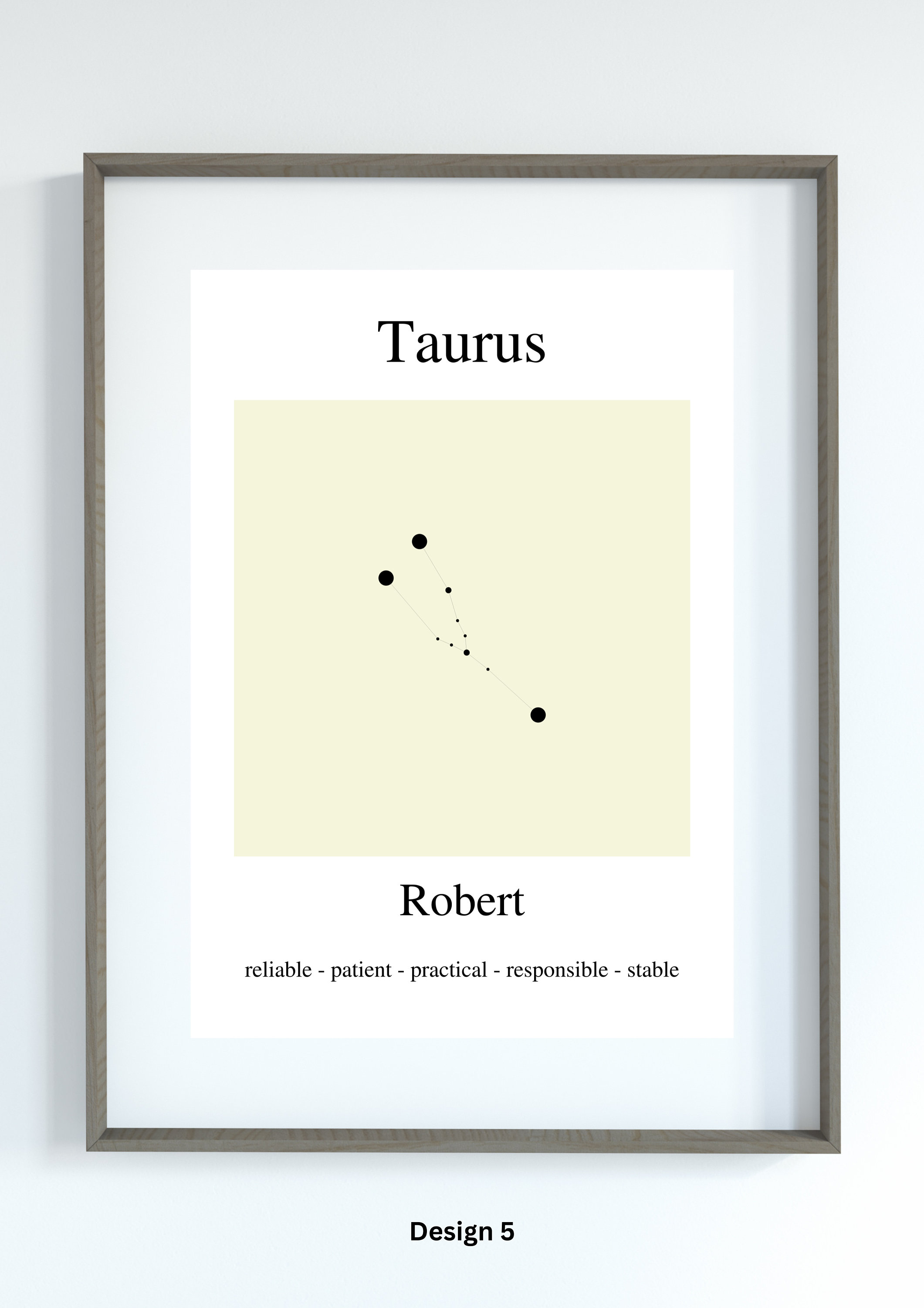 Taurus Zodiac Sign Star Map, Custom Taurus Print, Digital Print, Custom ...
