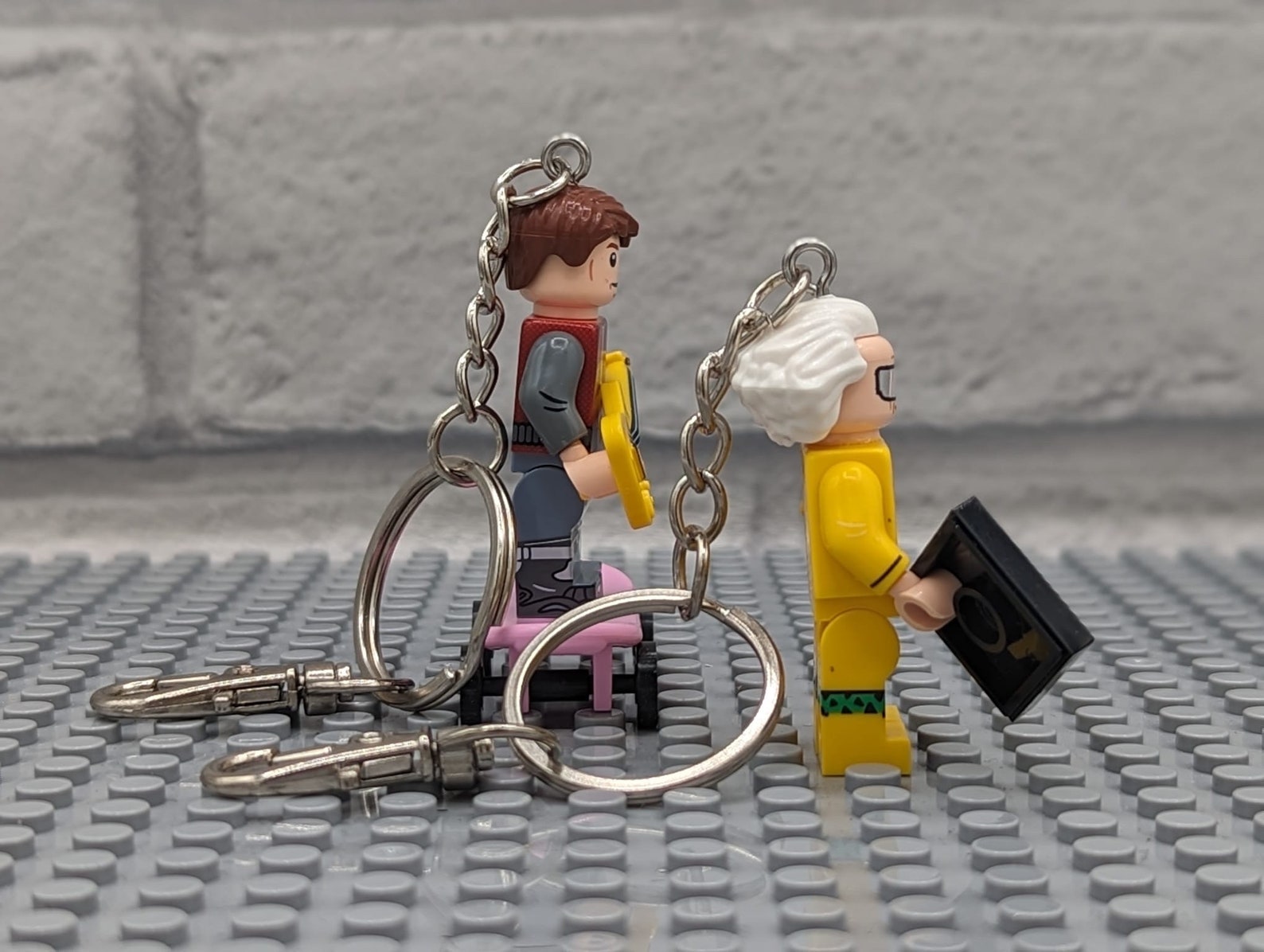 Marty Mcfly & Doc Brown Back to the Future Keyring Keychain - Etsy