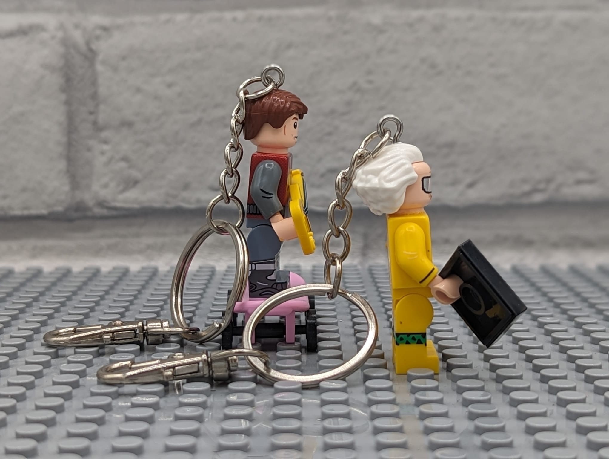Marty Mcfly & Doc Brown Back to the Future Keyring Keychain - Etsy