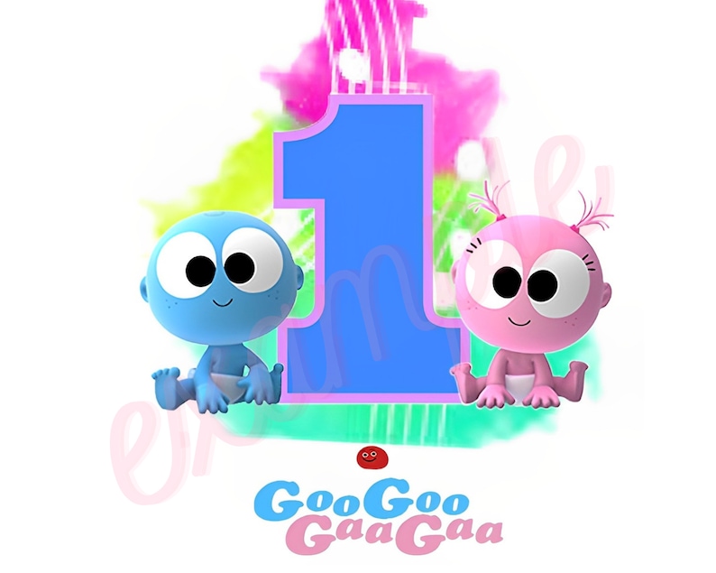 Goo Goo Gaa Gaa Babyfirst TV, Shirt Template, Digital Print Birthday ...