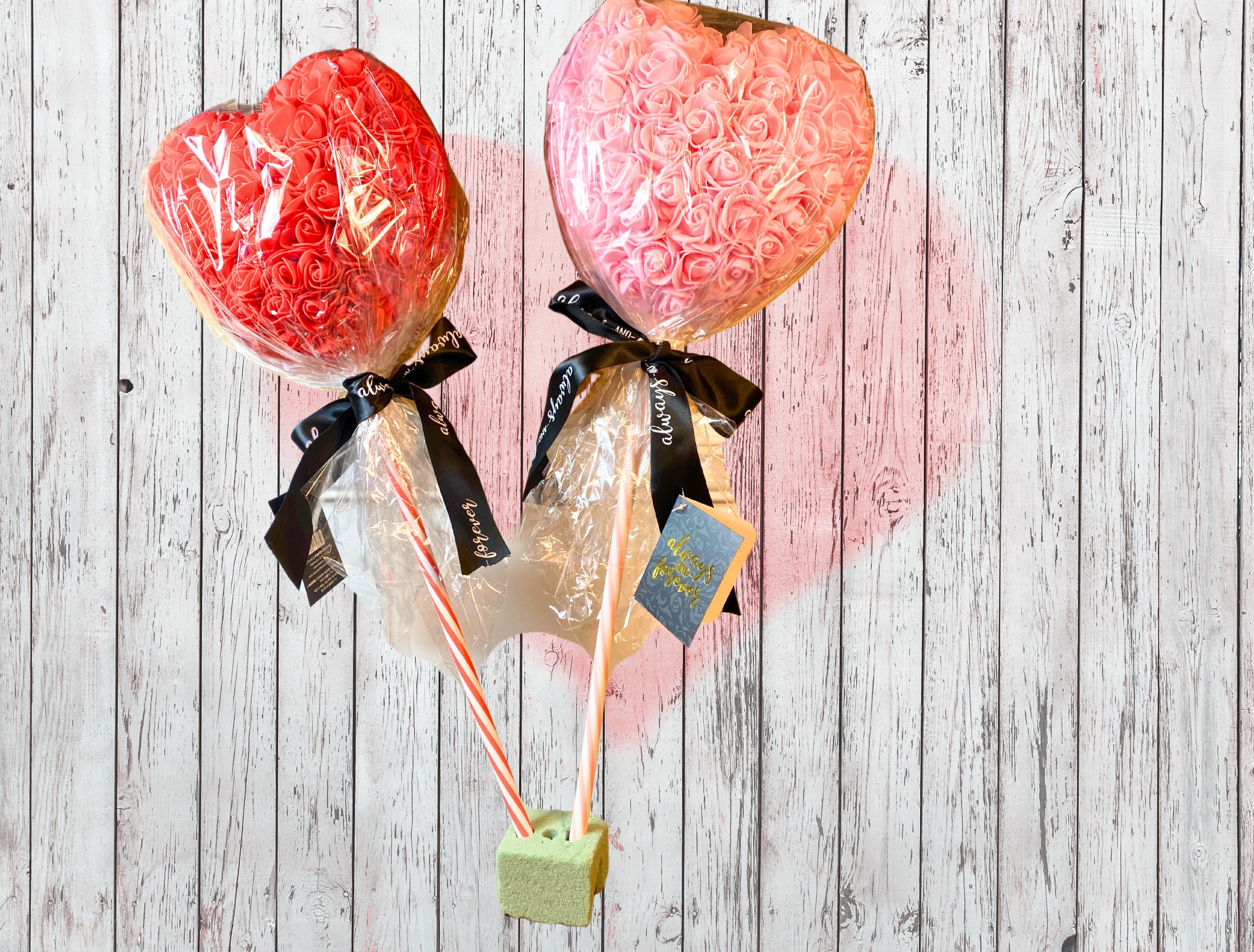 Valentine Heart-shaped Rose Lollipops - Etsy