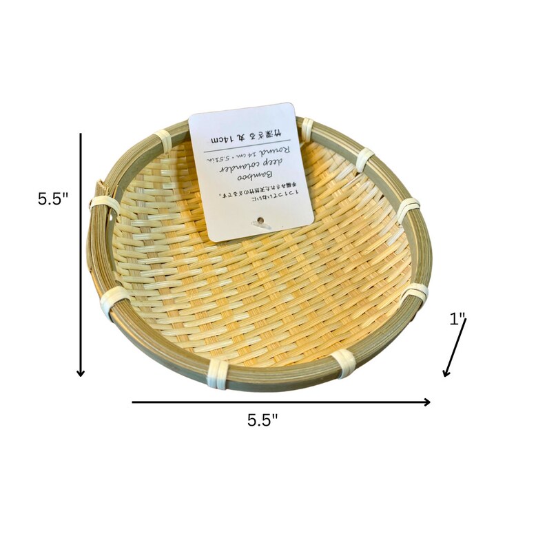 Japan Mini Hand Woven Natural Bamboo Deep Round Colander, 5.5 D - Etsy
