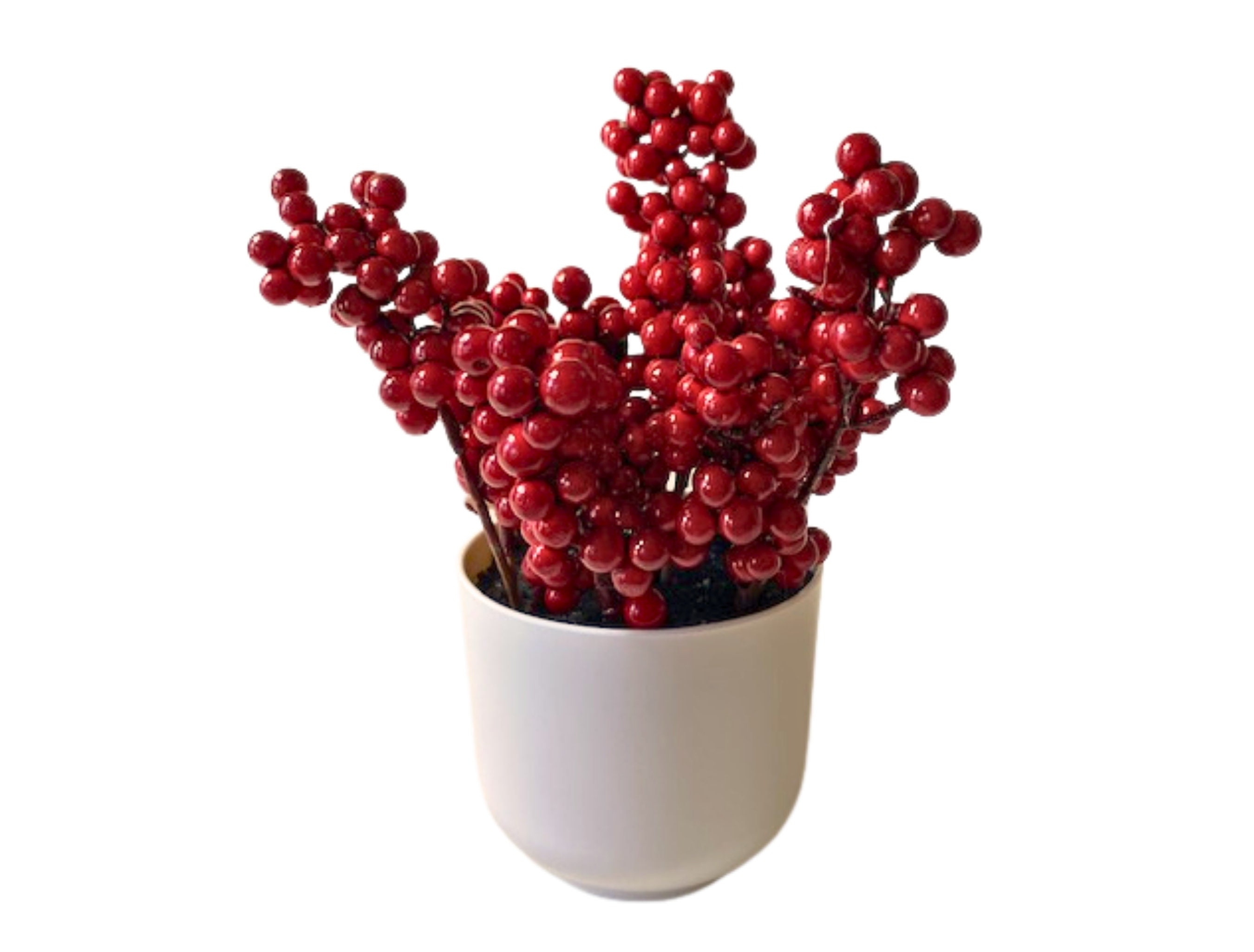 Artificial Potty Red Berries Plant, 8” Tall - Etsy
