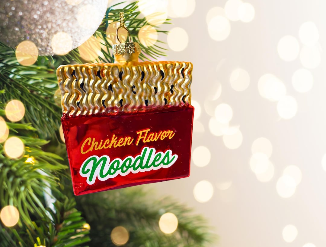 Glass Instant Noodles Christmas Tree Ornament - Etsy