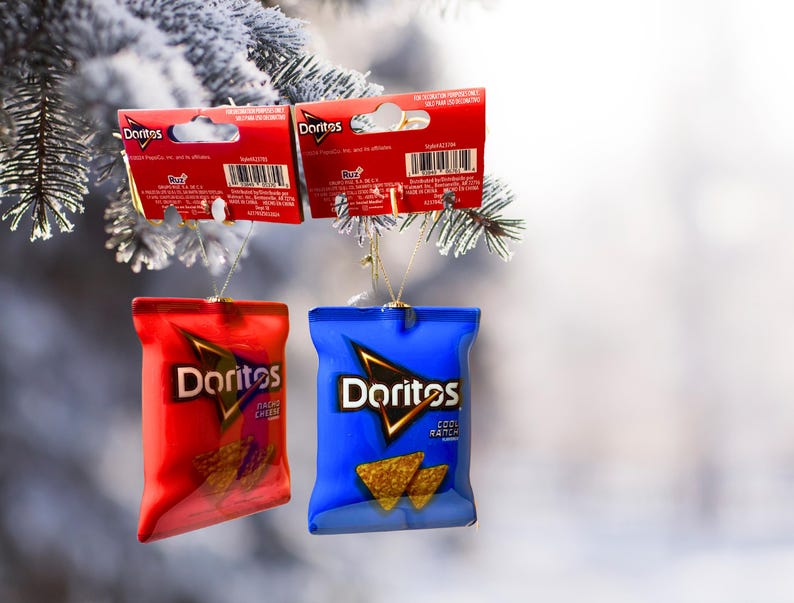 2024 Nacho Cheese & Cool Ranch Doritos Plush Christmas Ornament - Etsy