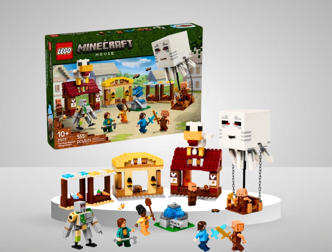 LEGO Minecraft the Ghast Balloon Village Attack 21273 - Etsy