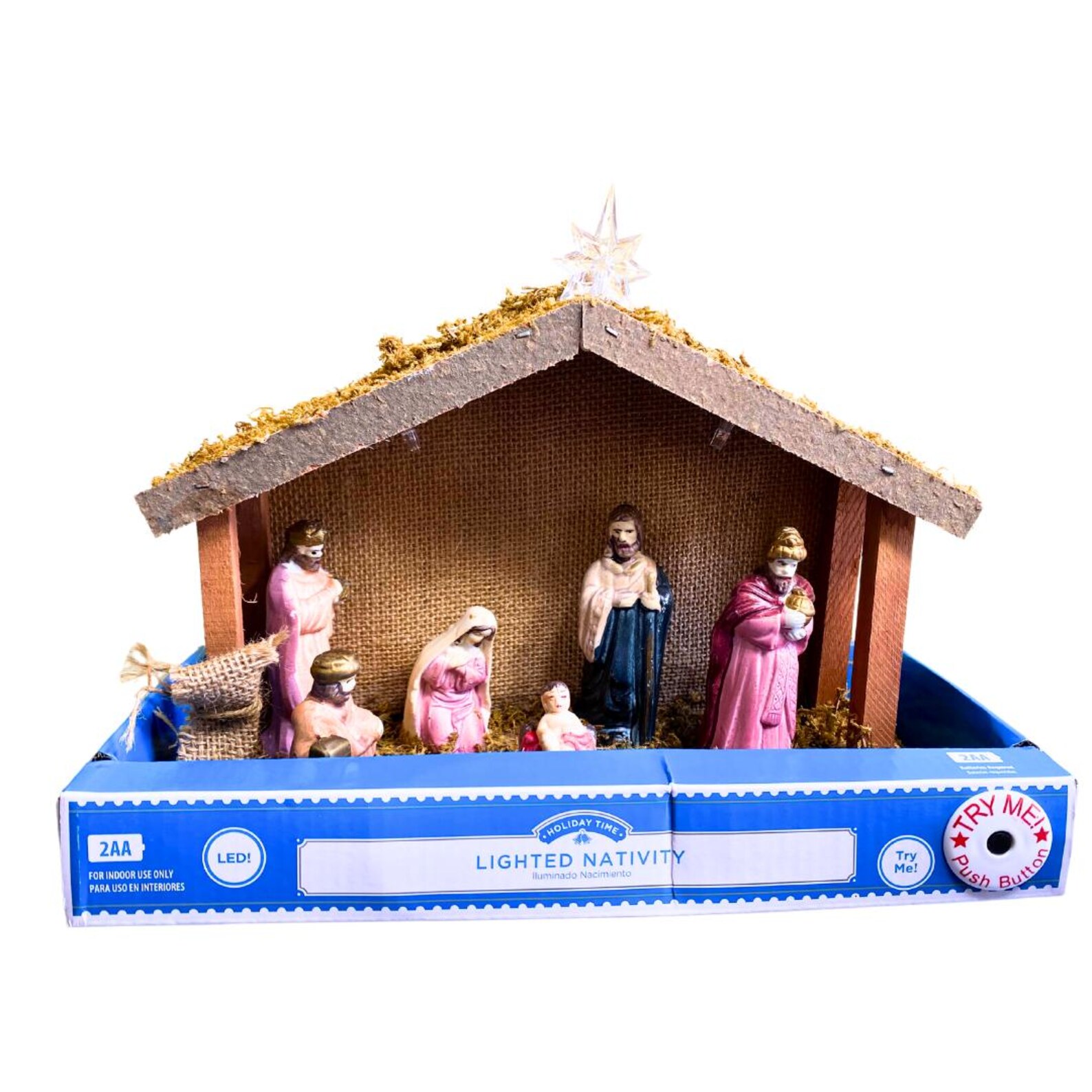 Holiday Time Lighted Nativity Set of 8 - Etsy