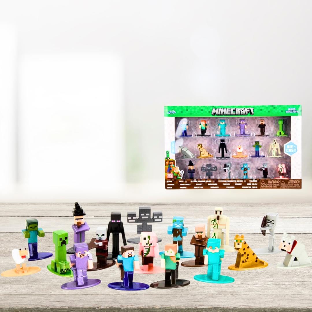 2025 Minecraft Nano Metalfigs Die-cast Set of 18 - Etsy
