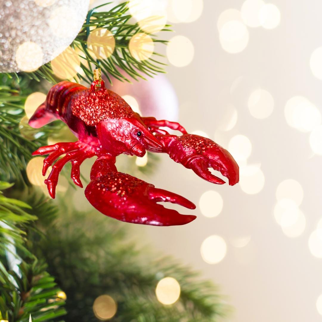 Red Glitter Lobster Ornament: Coastal Christmas Tree Decor - Etsy