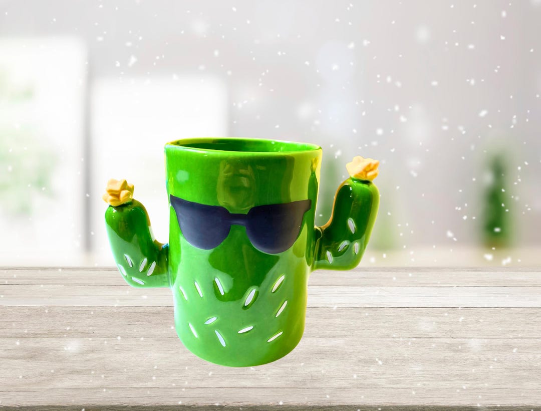 Cactus Shaped Ceramic Succulent Planter - Etsy