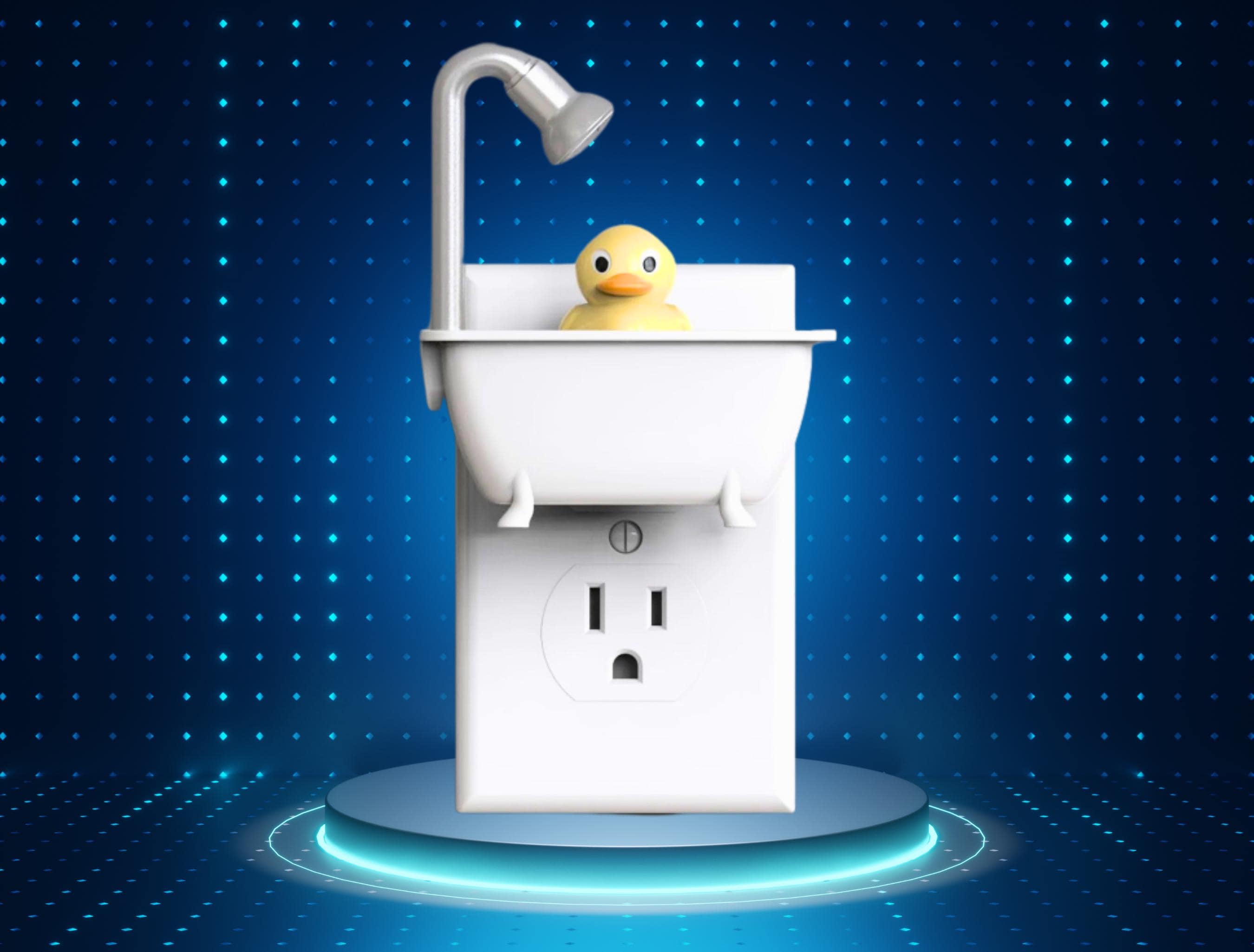 Meridian LED Duck in a Tub Automatic Night Light, 4" Tall - Etsy