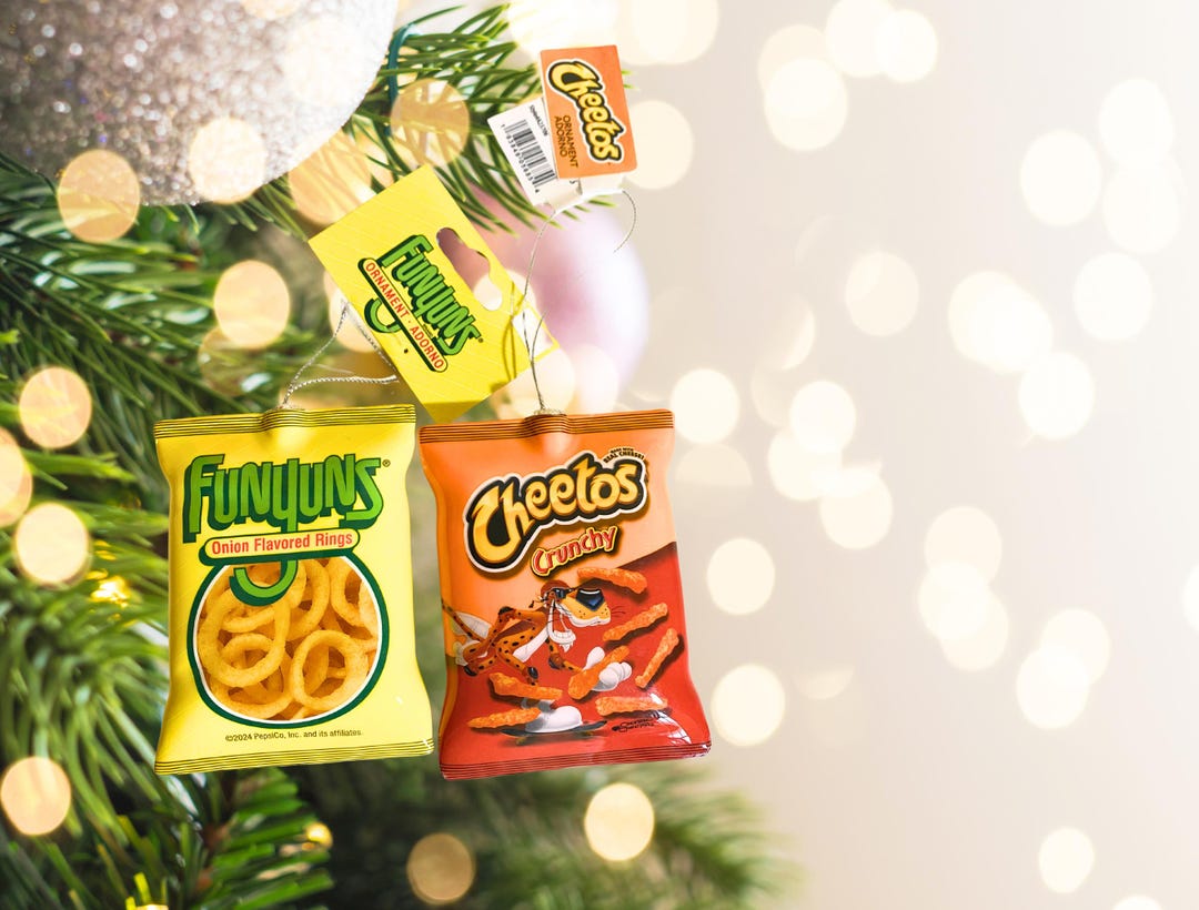 Funyuns Onion Flavored Rings Chips & Cheetos Collectible Christmas ...