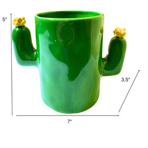 Cactus Shaped Ceramic Succulent Planter - Etsy