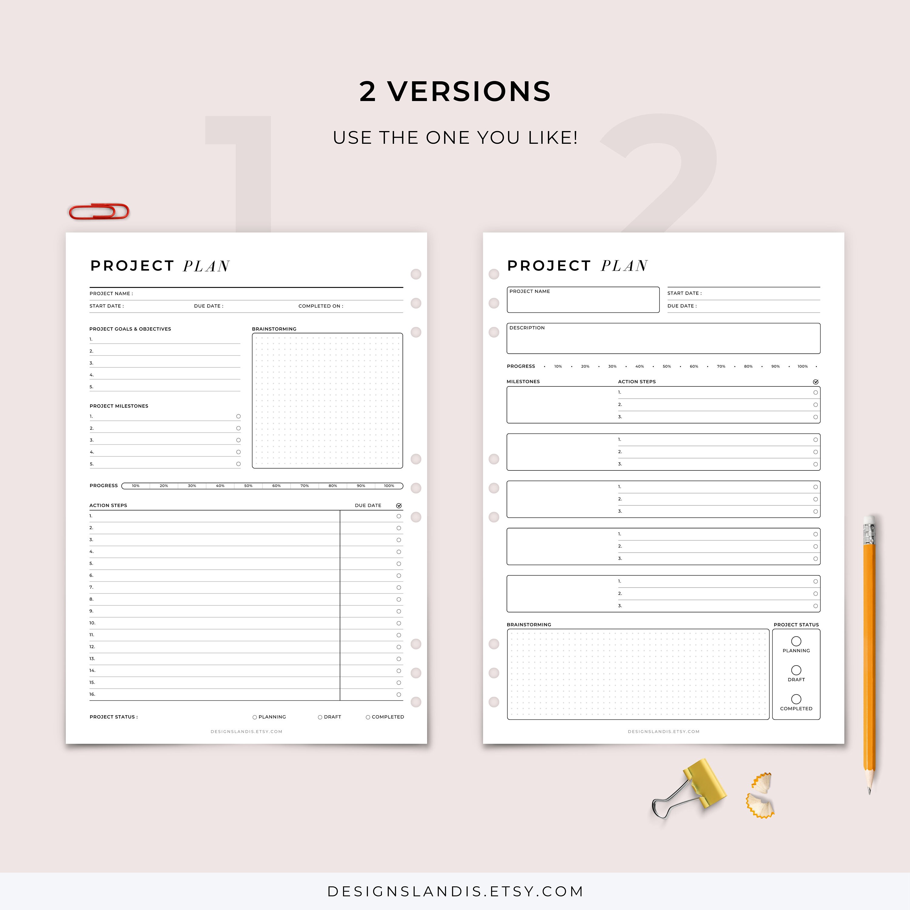 Project Planner Printable, Project Tracker, Project Management, Task ...
