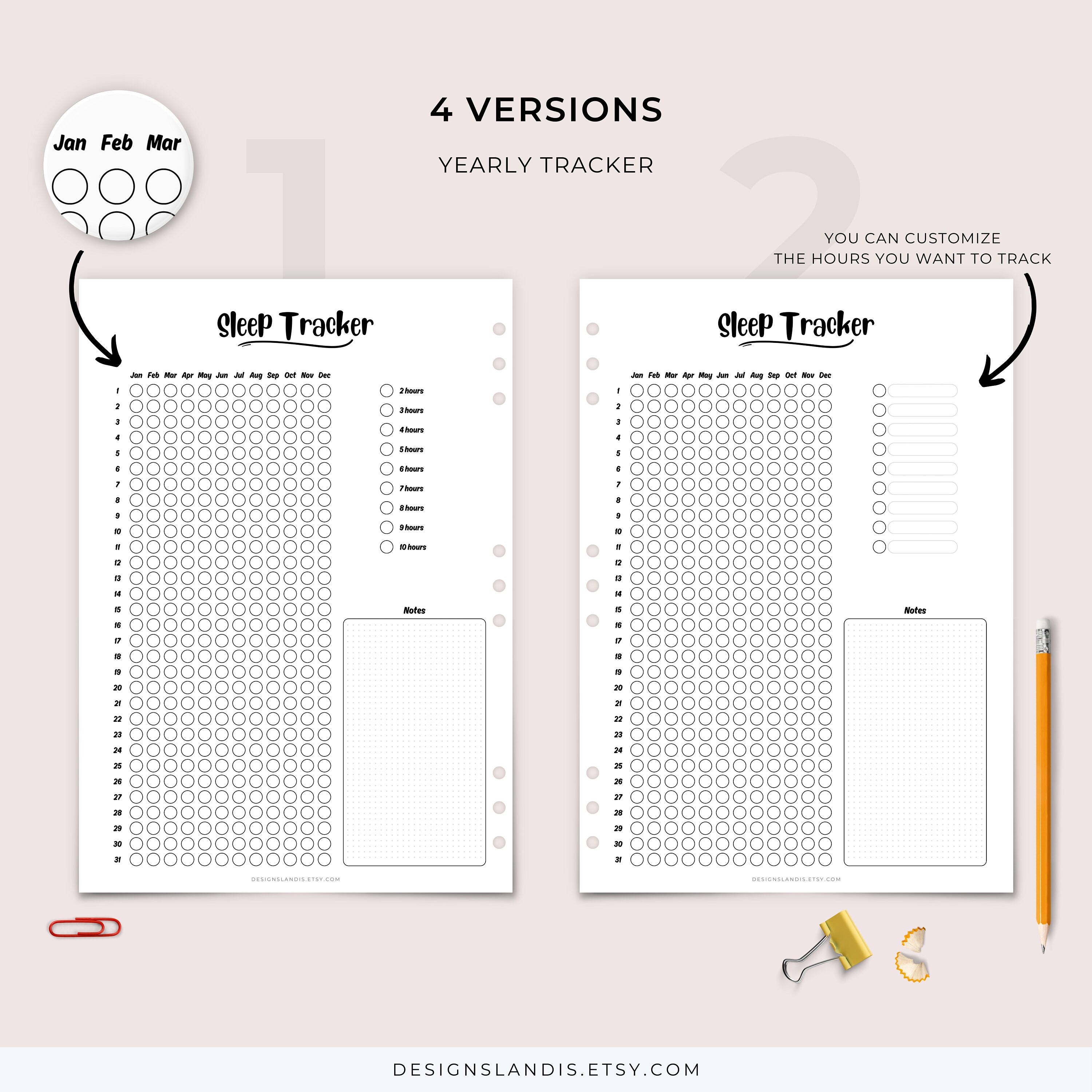 Sleep Tracker Printable, Monthly Sleep Log, Sleep Analysis Chart, Sleep ...